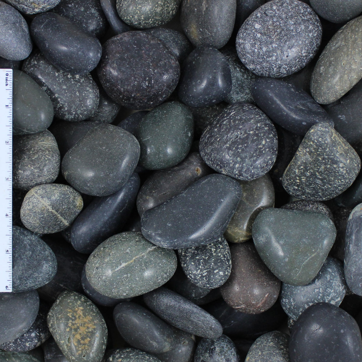Polished Black Mexican Beach Landscape Pebbles | Online Stone Solutions